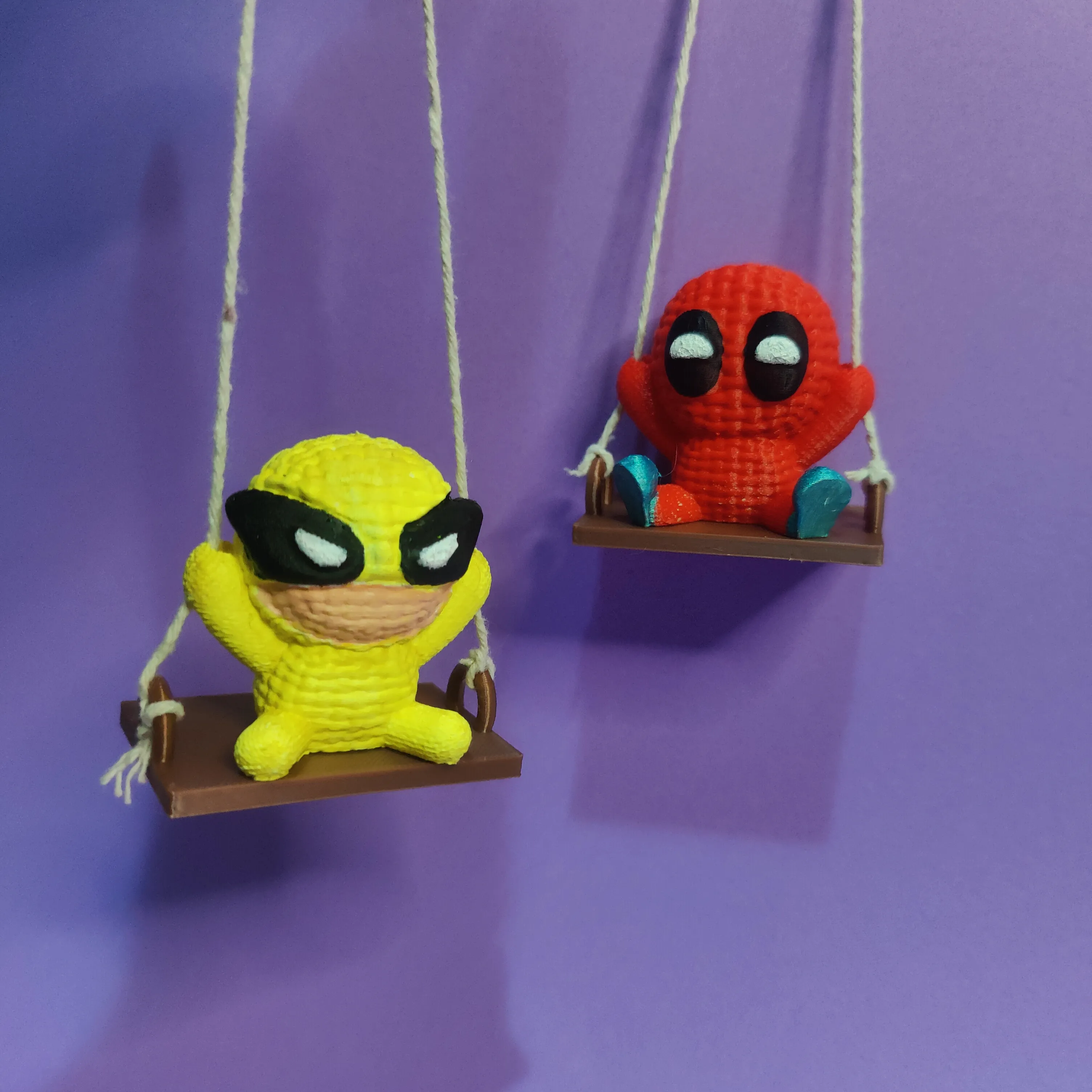 Other STL Download - DEADPOOL AND WOLVERINE ON SWING ( CROCHET STYLE ...