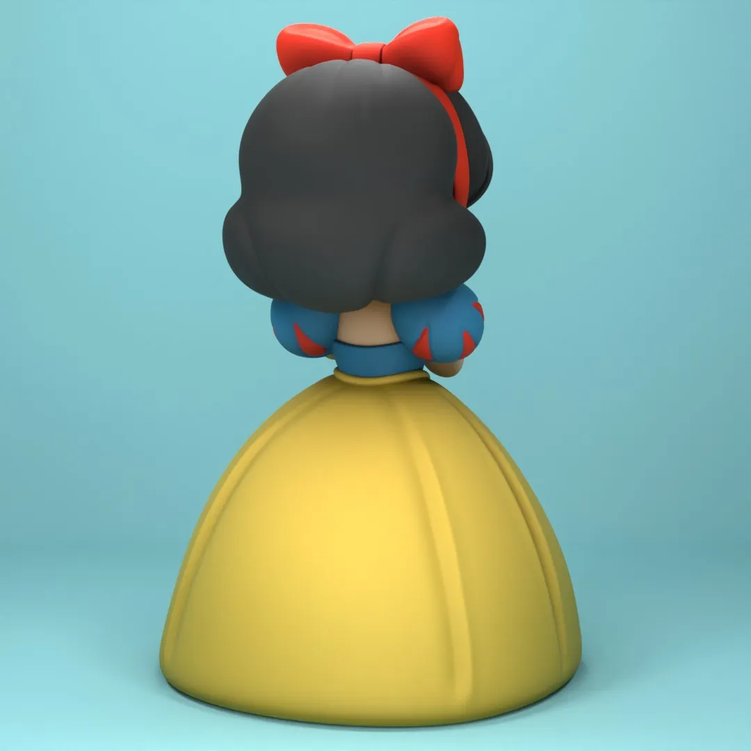 Free Characters & Creatures STL Download - Snow white chibiby Papermoon3D