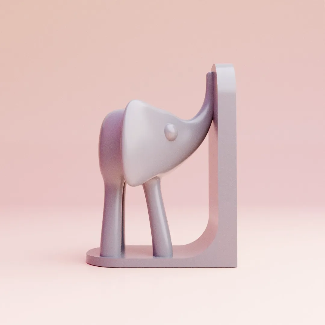 3D Printer Files | 3MF File | beautiful elephant bookend for home ...