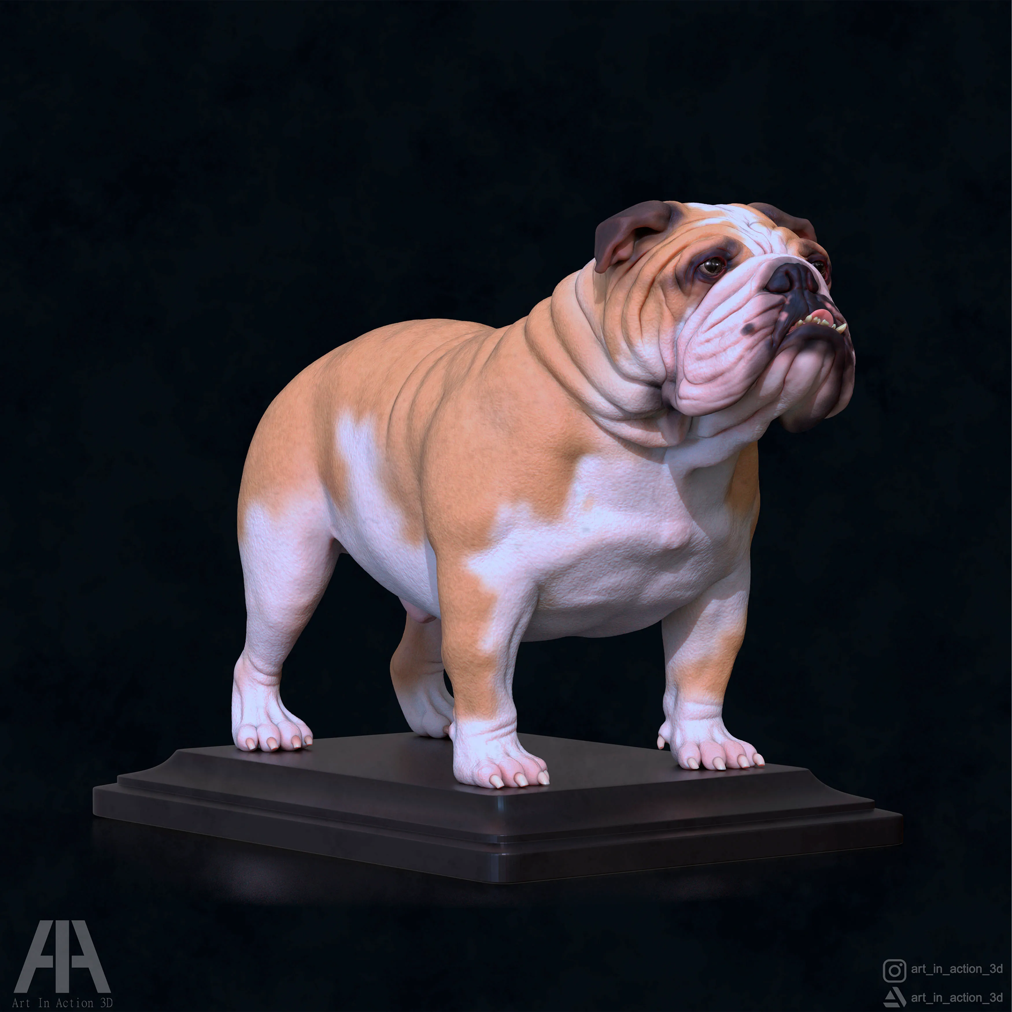 Characters & Creatures STL Téléchargement - English Bulldog - Art_In ...