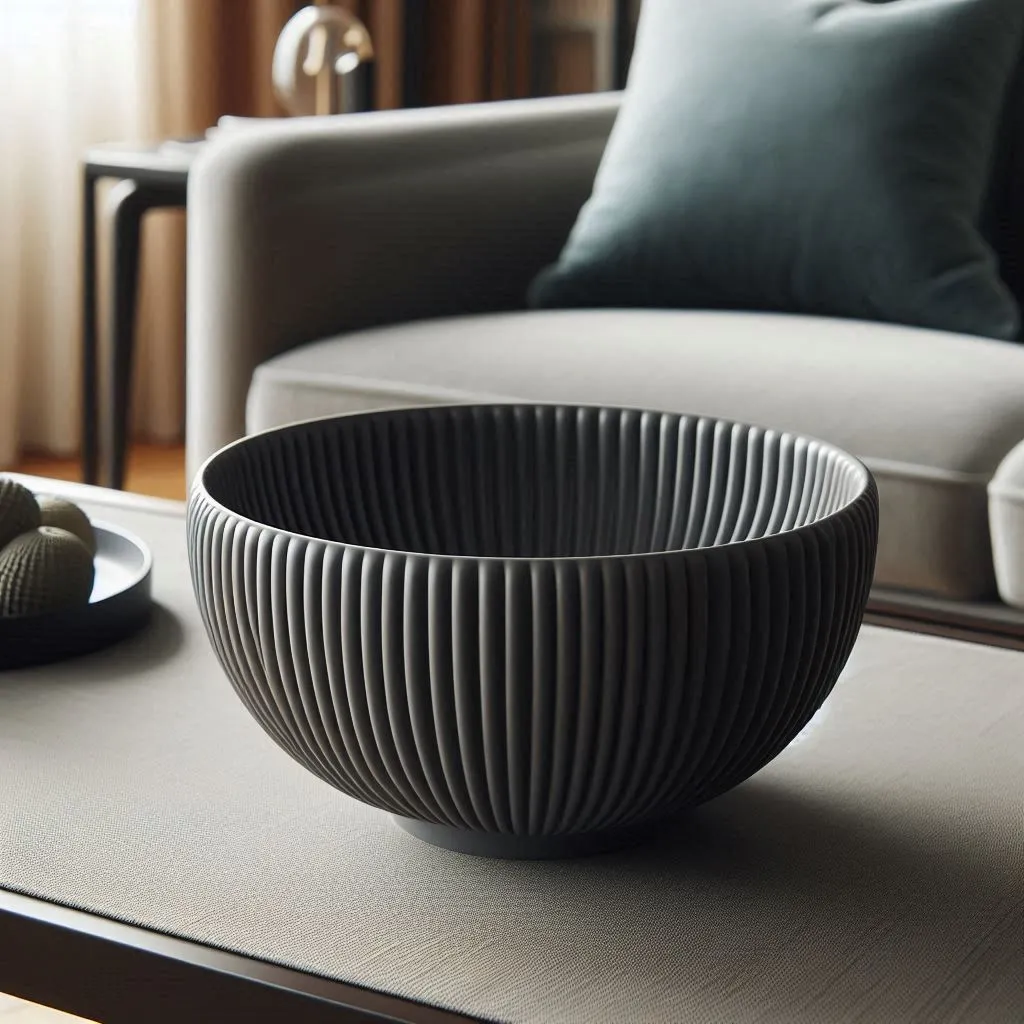 Home Decorations & Ornaments STL Download - Ribbed Design Bowl ...
