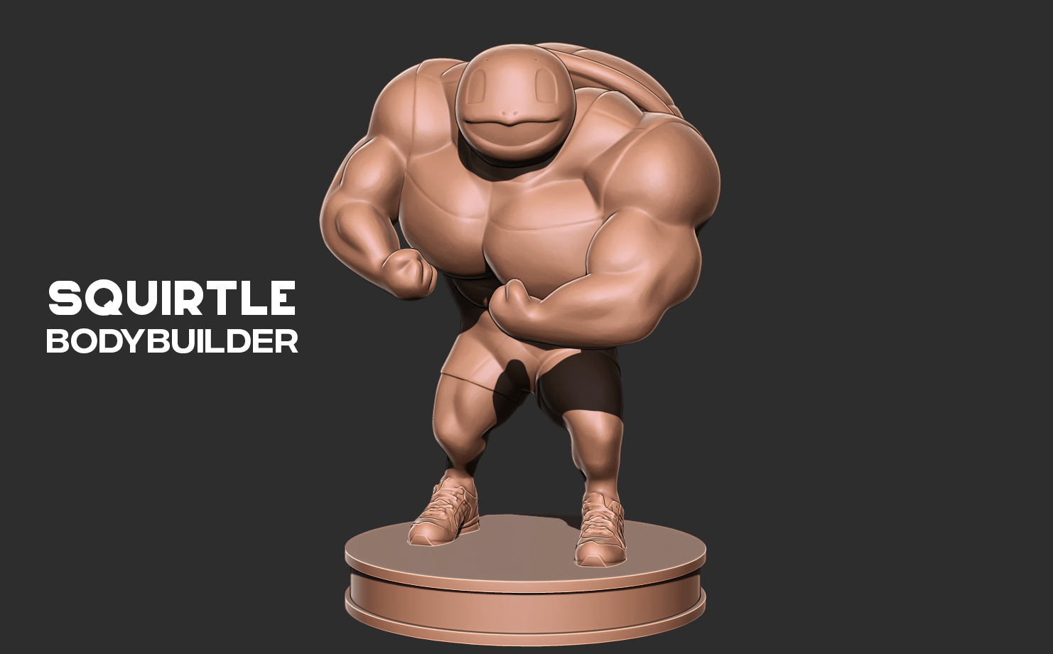 Squirtle bodybuilder - Pokemon 3D print model | 3D models download ...