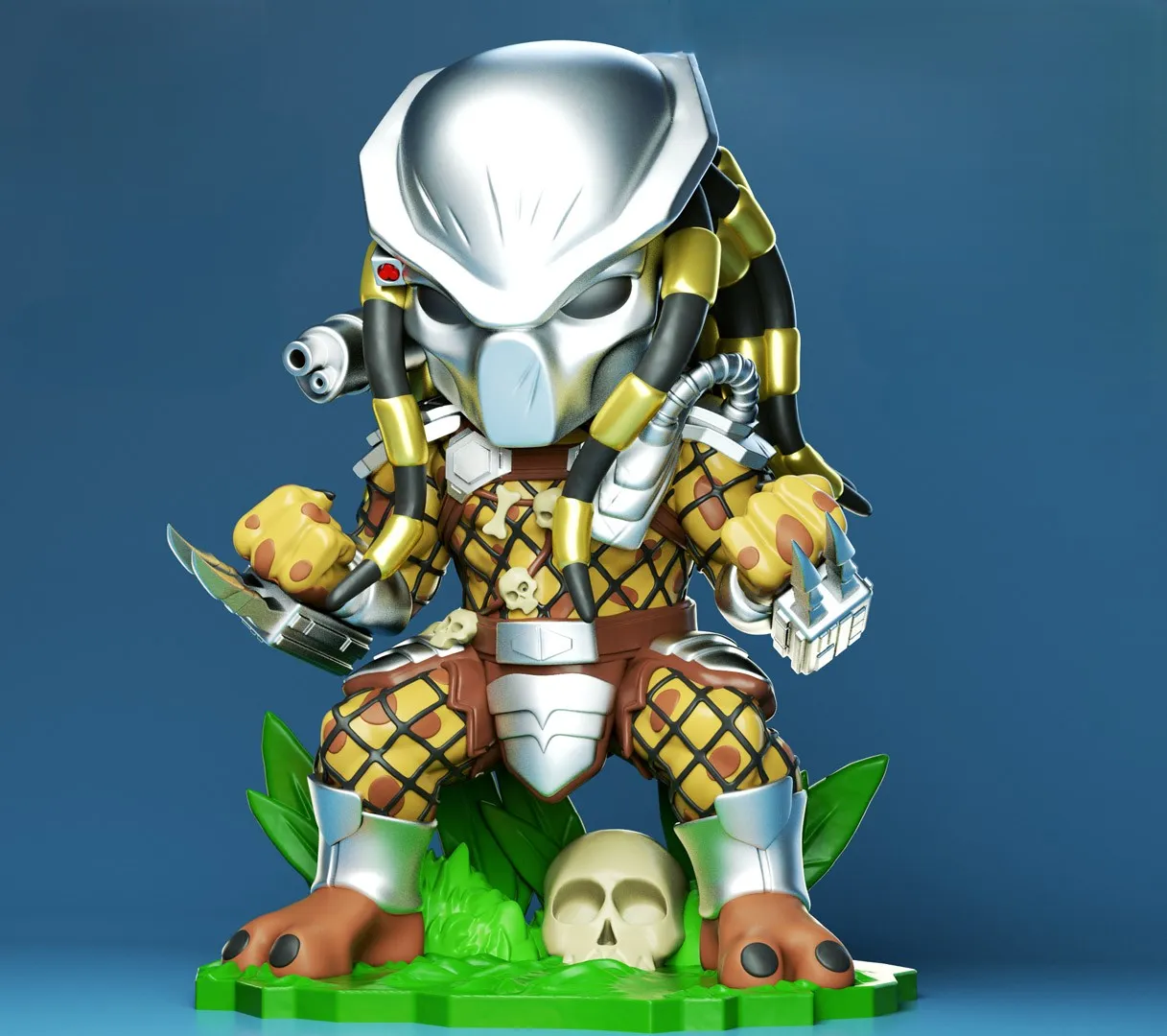 Characters & Creatures STL Download - Predator Chibi – Jungle Hunter ...