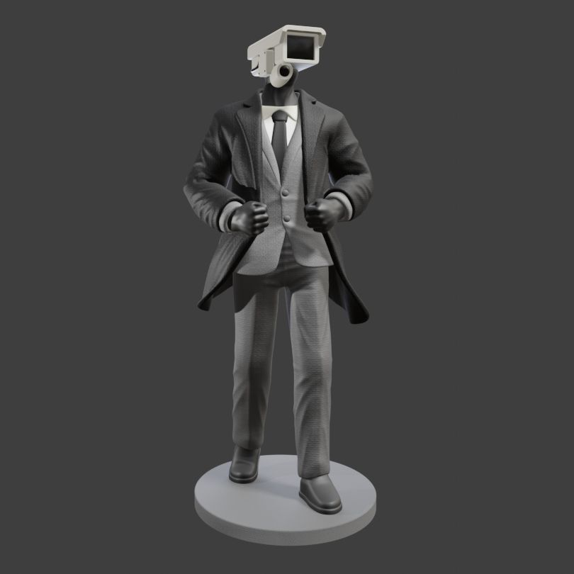 CCTV Man Skibidi Toilet Figurine Statue Fan Art | 3D models download ...