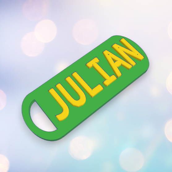 LLAVERO JULIAN Key Ring | 3D models download | Creality Cloud
