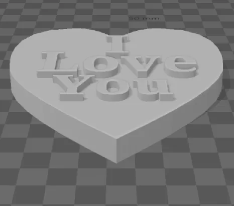 3D Printer Files | 3MF File | I love you heart | Creality Cloud