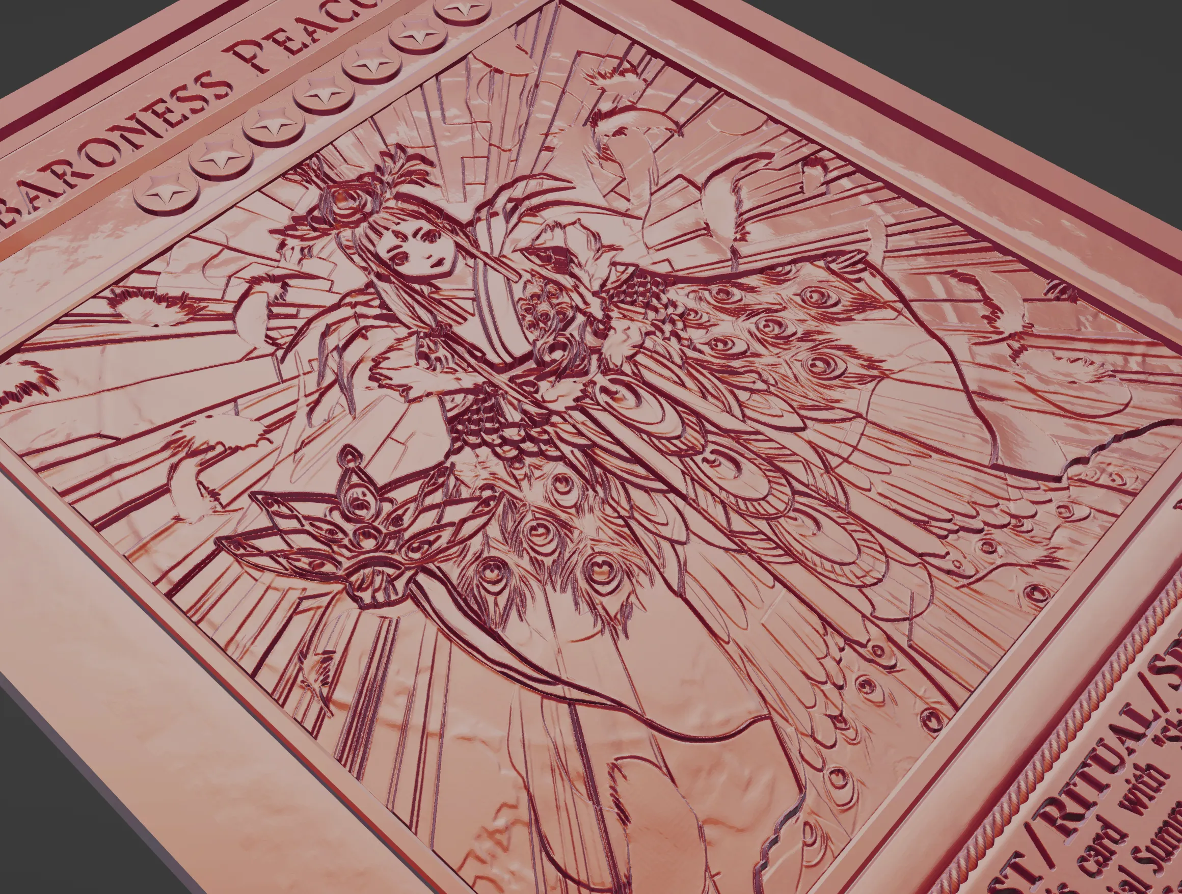 Free Other STL Download - Shinobaroness Peacock - yu-gi-oh!by Wsonuchiha3D