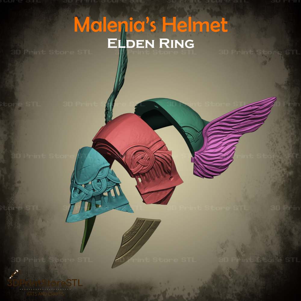 Malenia Helmet Cosplay Elden Ring - STL File | 3D models download ...