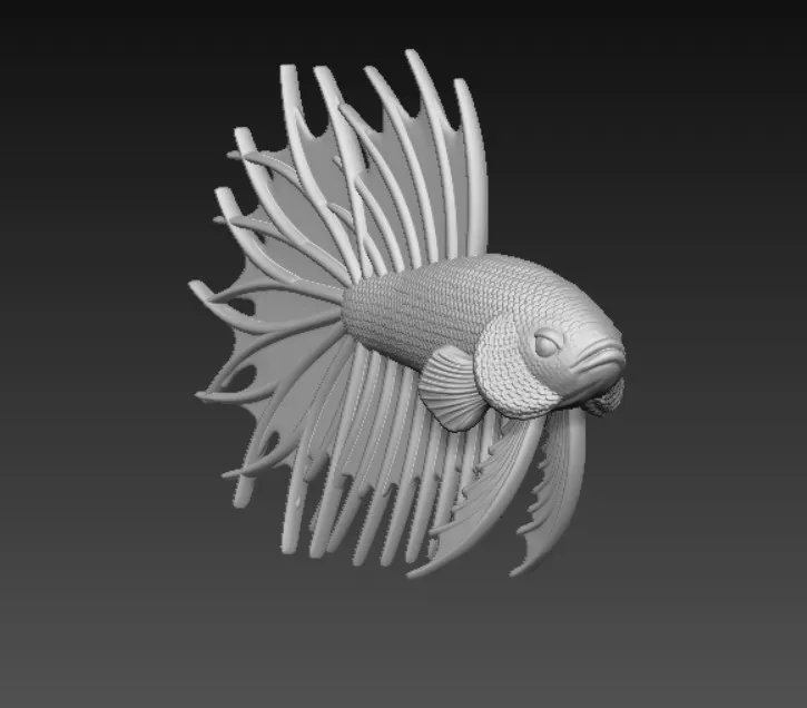Characters & Creatures STL Download - BETTA FISH CROWNTAIL - READY FOR 3D PRINTINGby Whale3DStudio