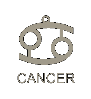 Zodiac Cancer Keychain | 3D models download | Creality Cloud