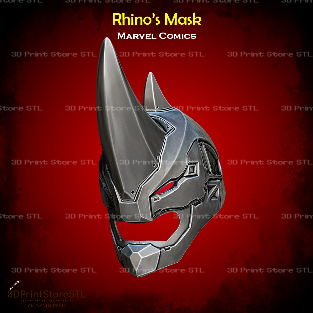 Rhino Mask Cosplay Marvel Comics - STL File | 3D models download ...