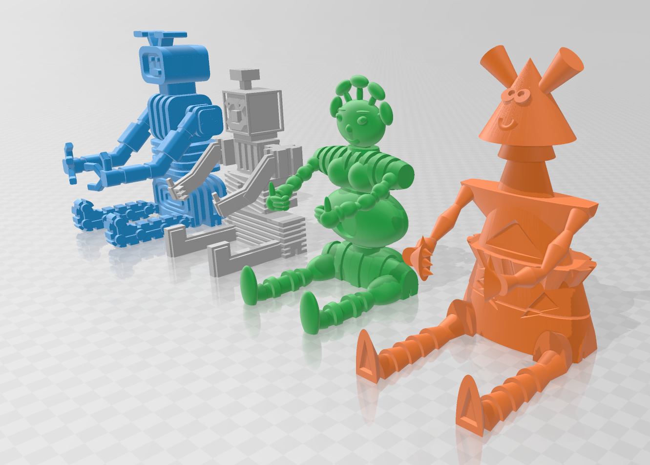 4 Robots Remote Control Support | 3D models download | Creality Cloud