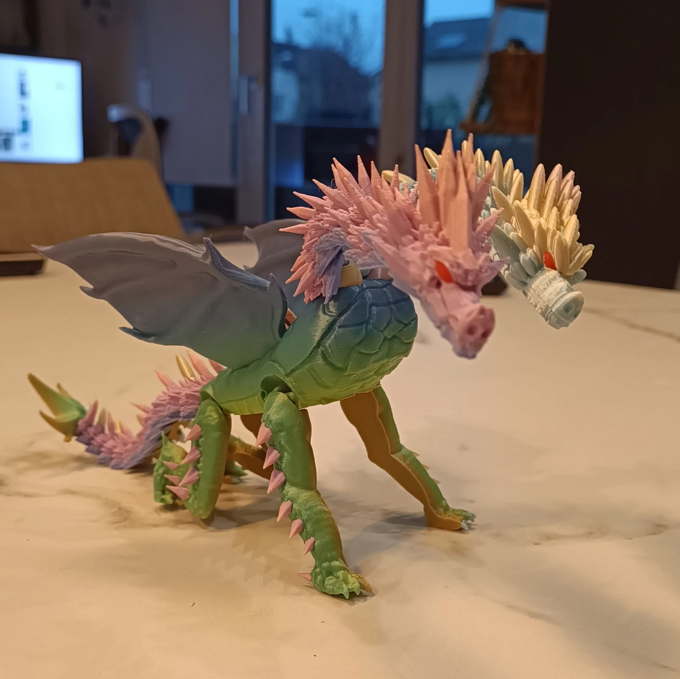 3D Printer Files | 3MF File | Realistic articulated 2-headed dragon ...