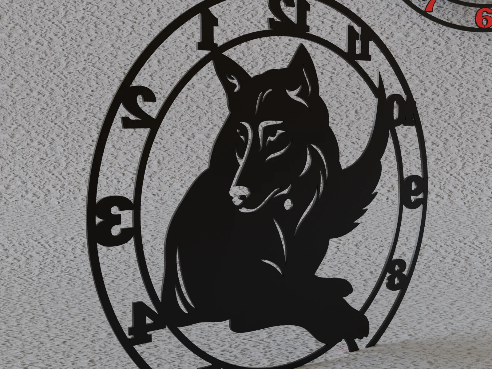 3D Printer Files | 3MF File | wall art wolf clock Timepiece | Creality Cloud