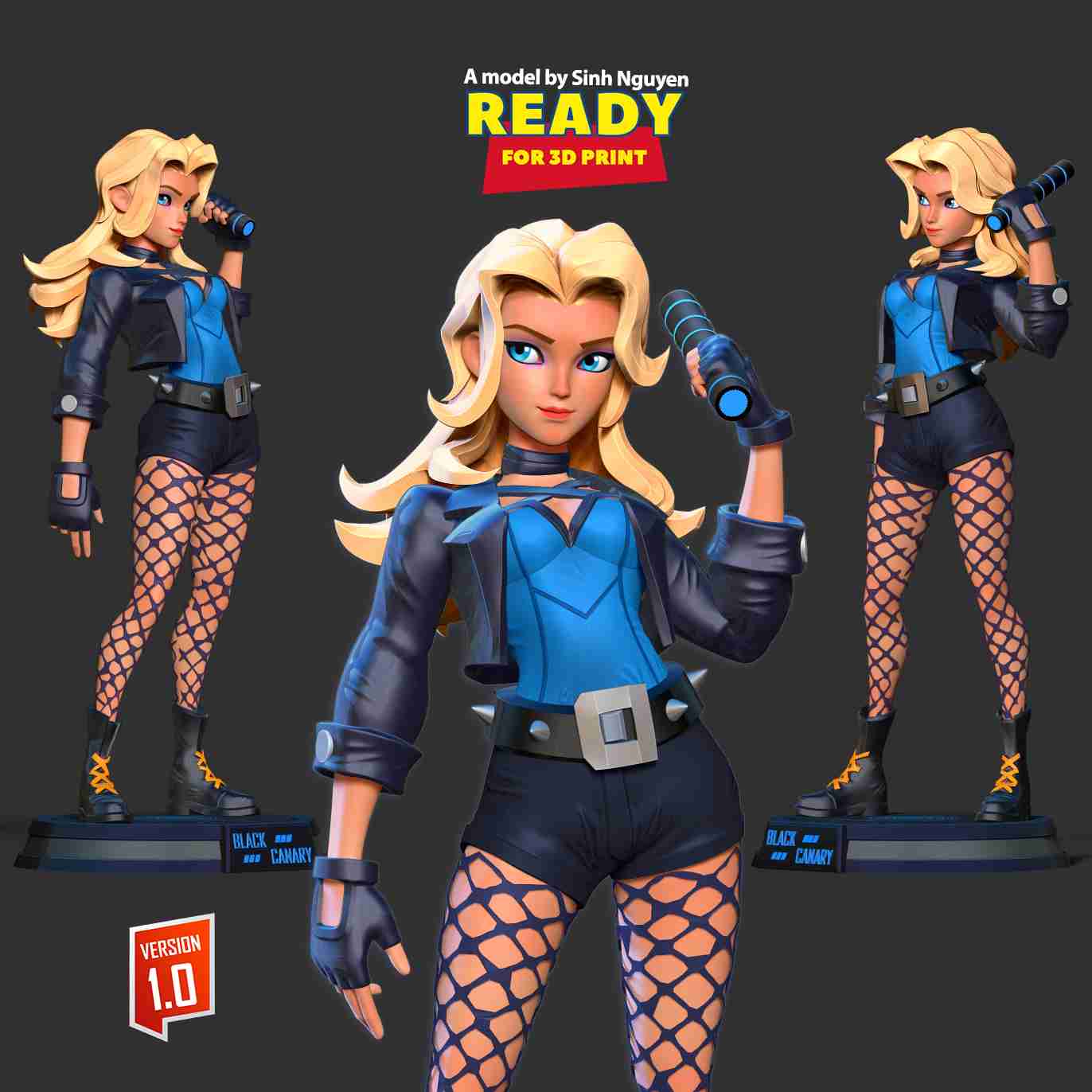 Black Canary Stylized | 3D models download | Creality Cloud