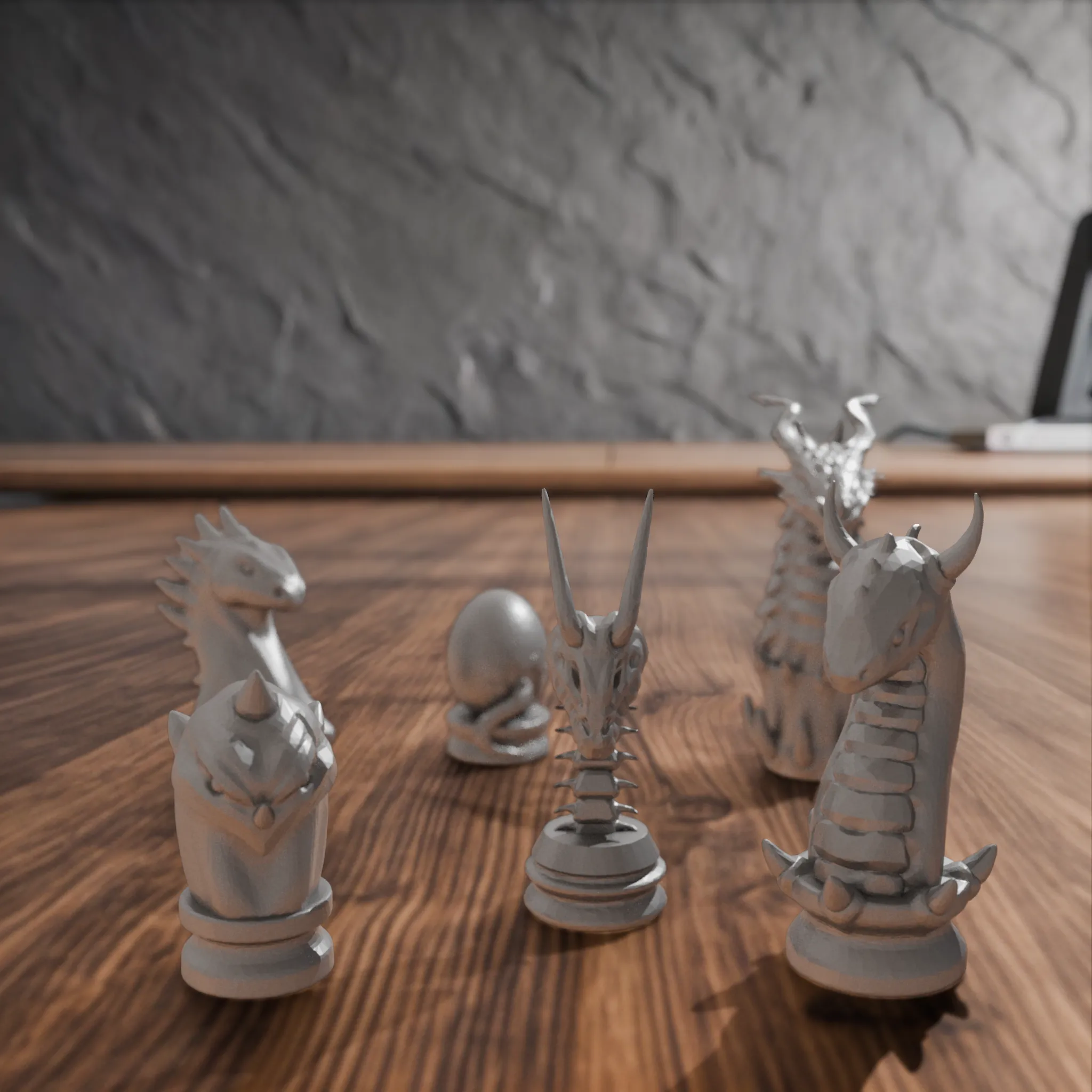 Dragon Chess Set - Majestic Fantasy-Themed Chess Game | 3D models ...