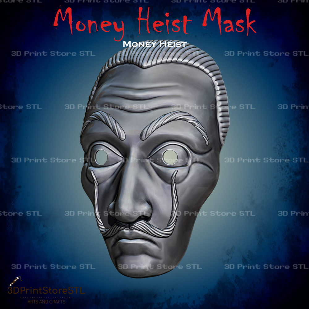 Dali Mask Cosplay Money Heist - STL File | 3D models download ...
