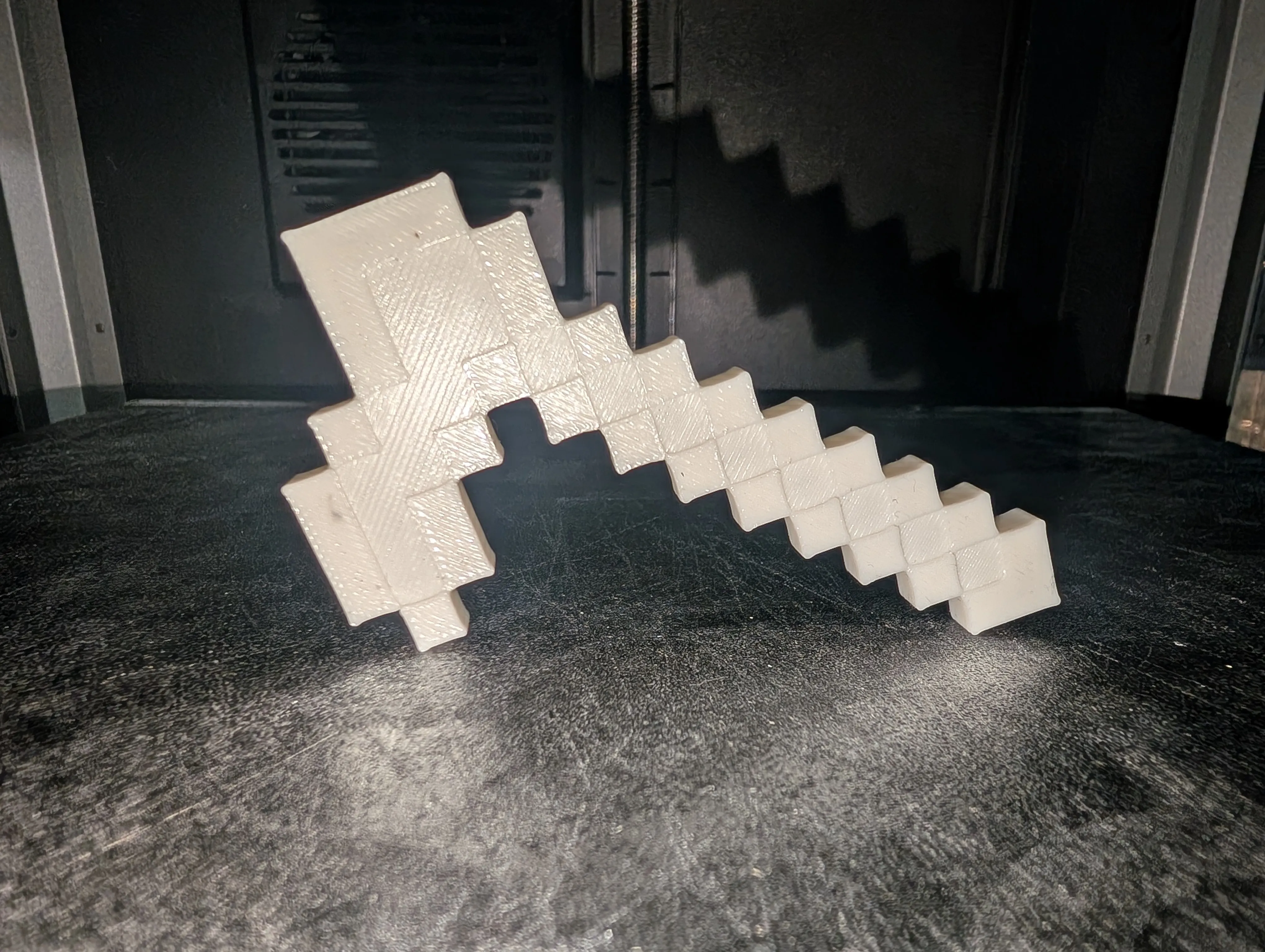 3D Printer Files | 3MF File | Minecraft Pixel Hoe | Creality Cloud