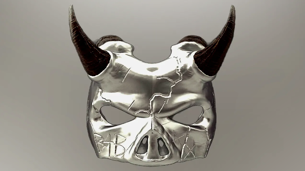 Cosplay STL Download - WWE Rhea "Bloody" Ripley WARGAMES '24 Demon mask ...