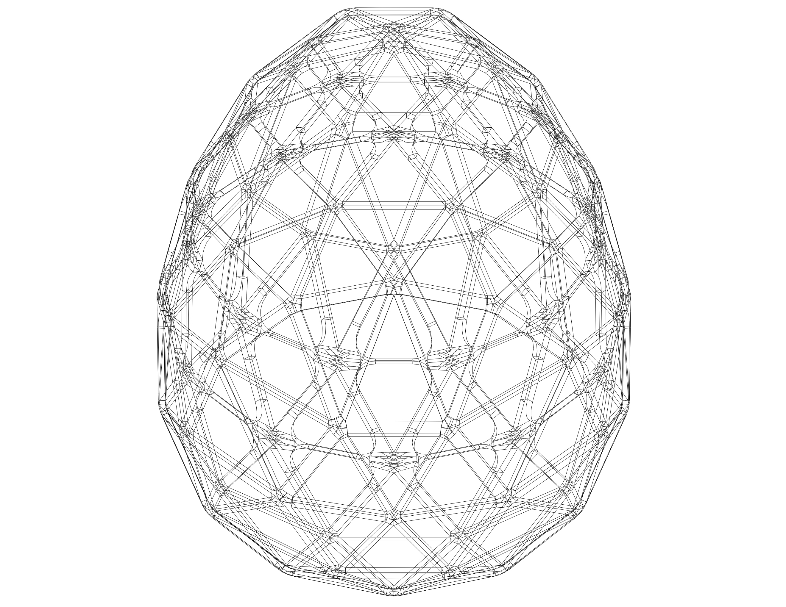 Wireframe Shape Geometric Egg | 3D models download | Creality Cloud