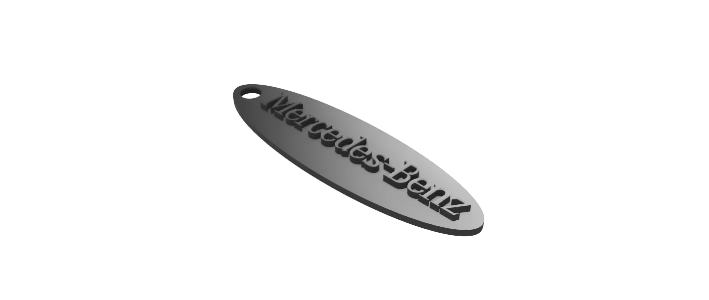 Jewelry & Accessories STL Download - Mercedes-Benz logo & writing ...