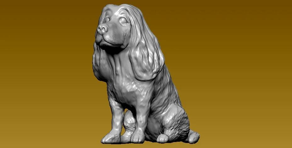 Characters & Creatures STL Download - Dog Cocker Spaniel statue - 3D ...