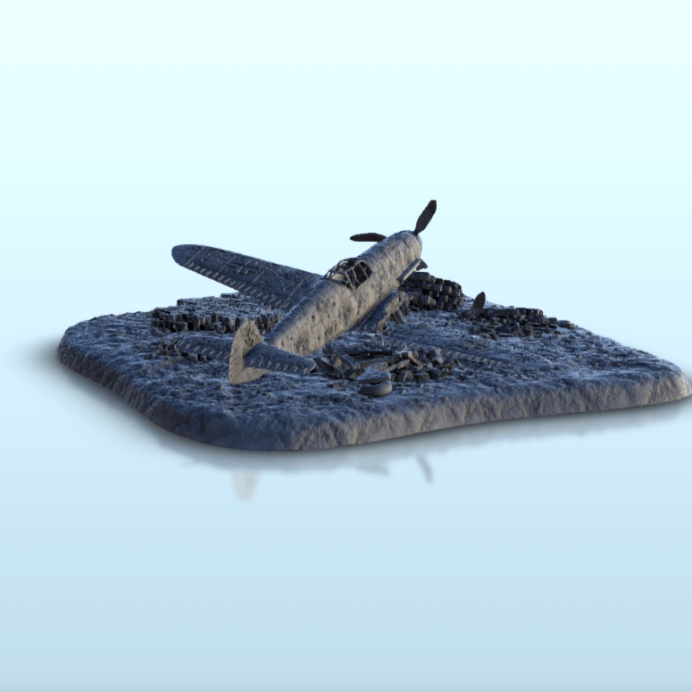 Airplane carcass of crashed Messerschmitt Bf 109 - WW2 | 3D models download | Creality Cloud
