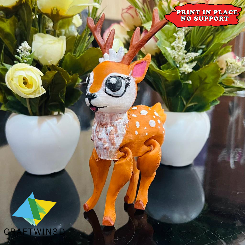 Cute Articulated Deer 3D Model! | 3D models download | Creality Cloud