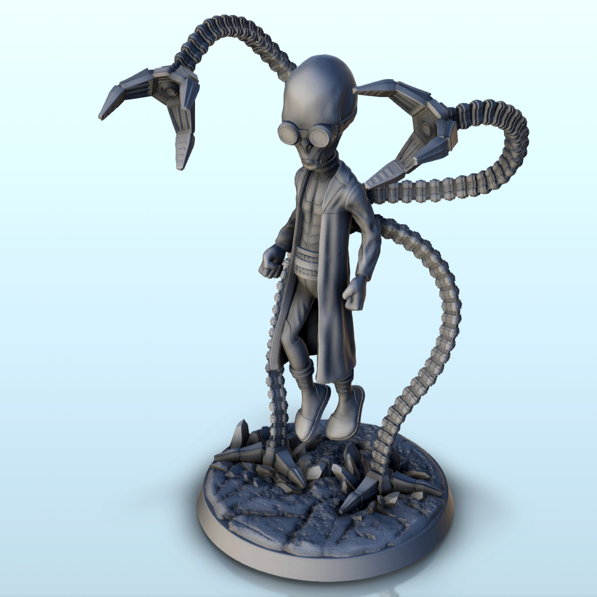 Alien Dr Octopus with glasses and claws (21) (+ pre-supporte | 3D models download | Creality Cloud