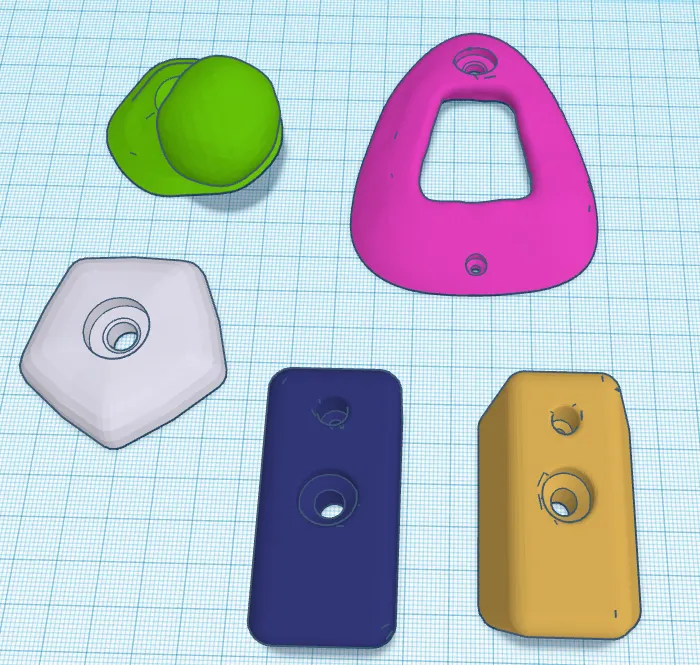 Free Sports & Exercise Equipment STL Download - Rock Climbing Holdsby ...