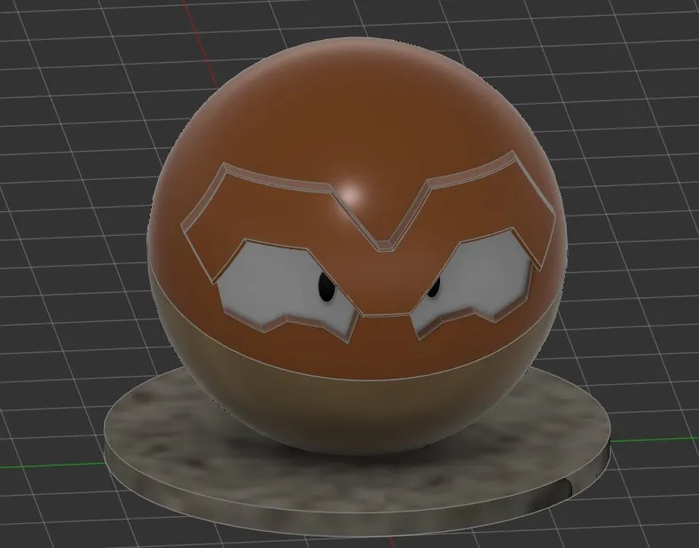 Pokemon 0100 Voltorb Hisui pot plant or mug | 3D models download ...