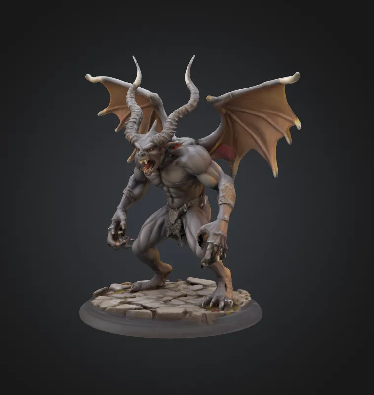 Characters & Creatures STL Descarga - ferocious dark demon game rpg ...