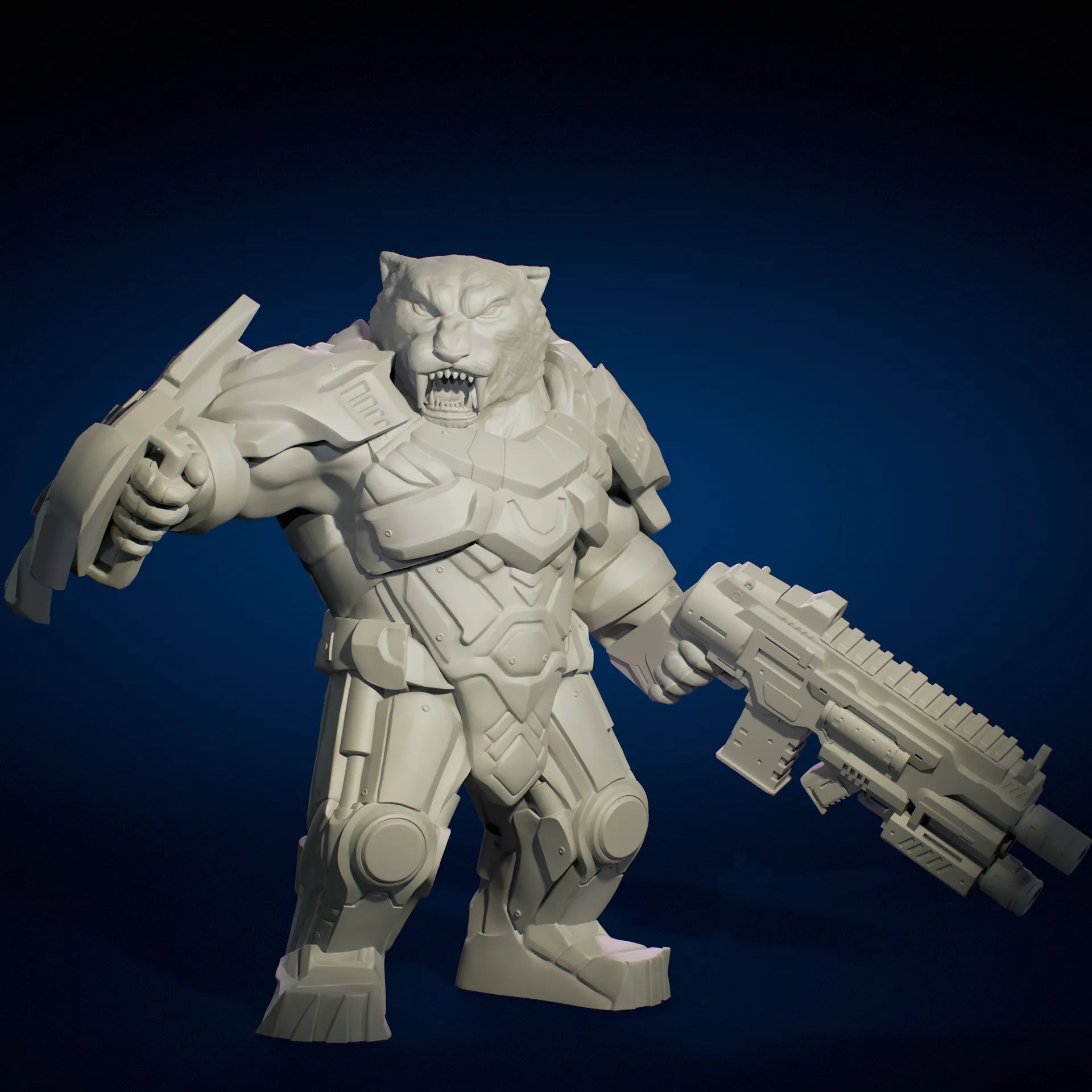 Characters & Creatures STL Download - Tiger from Future Animals squadby ...