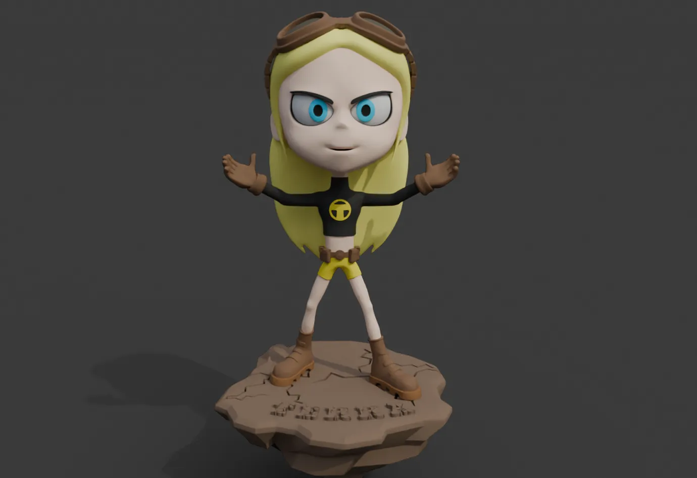 Terra is a Teen Titans Go inspired 3dprintable, featuring Terra atop a ...