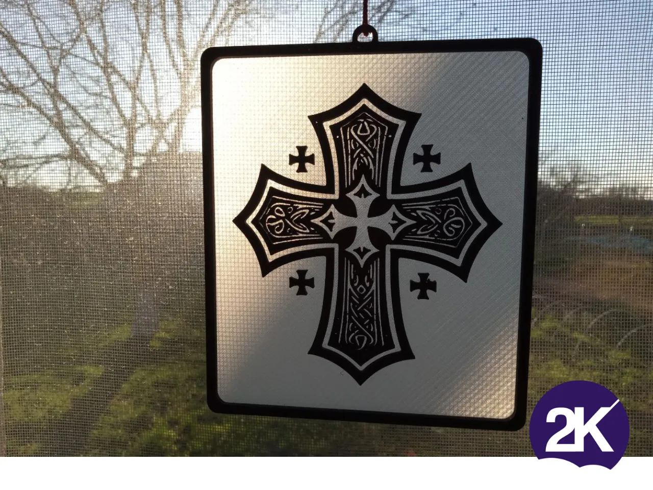 Home Decorations & Ornaments STL Download - Templar Cross window / wall ...