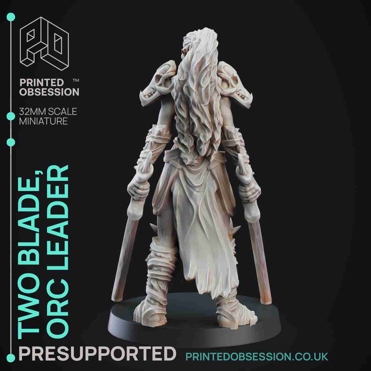 Two Blade - Female Orc Commander - PRE SUPPORTED - 32 mm sca | 3D ...