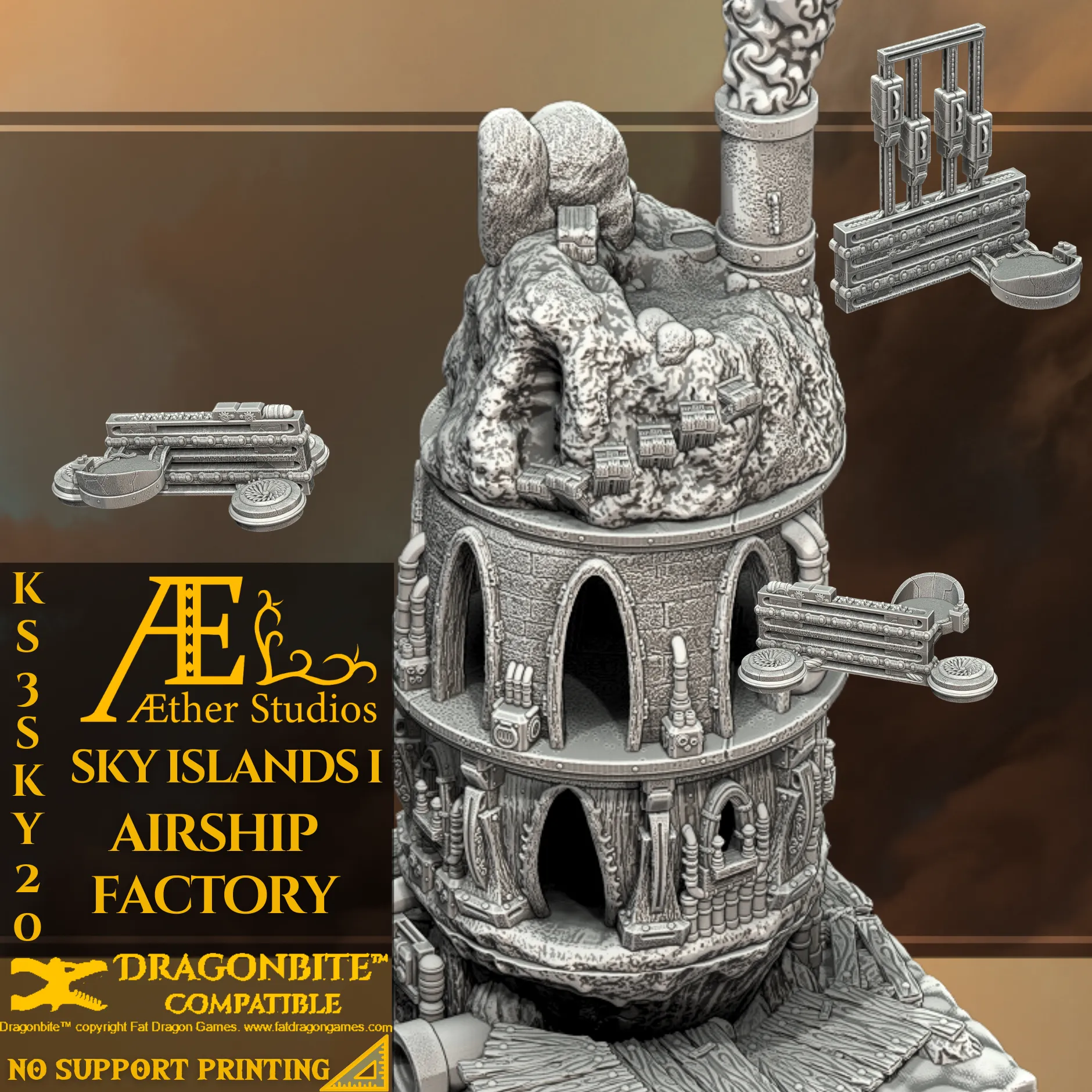 Other STL Download - KS3SKY20 – Airship Factoryby Aether Studios