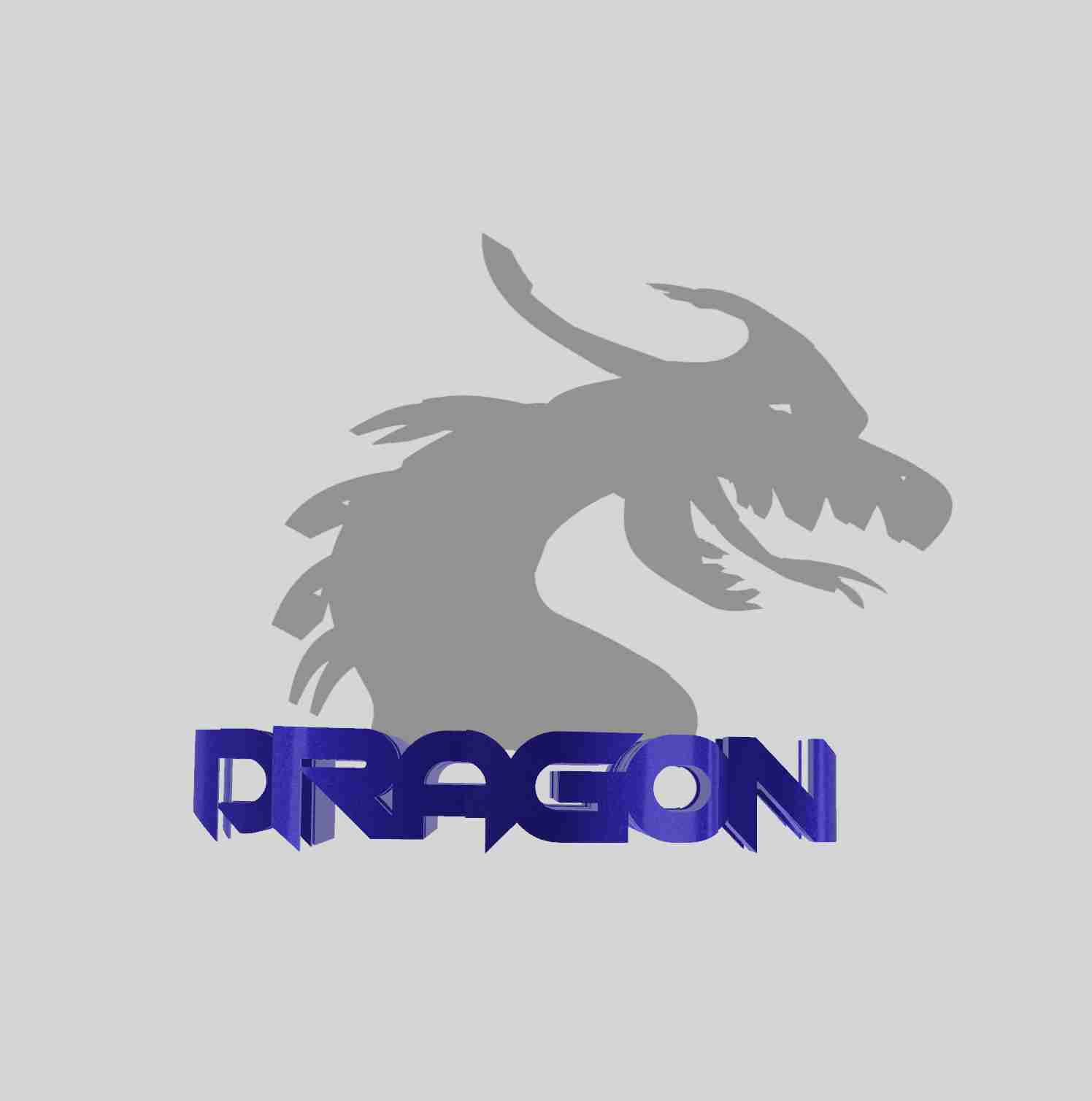 Text Flip - Blue Dragon | 3D models download | Creality Cloud