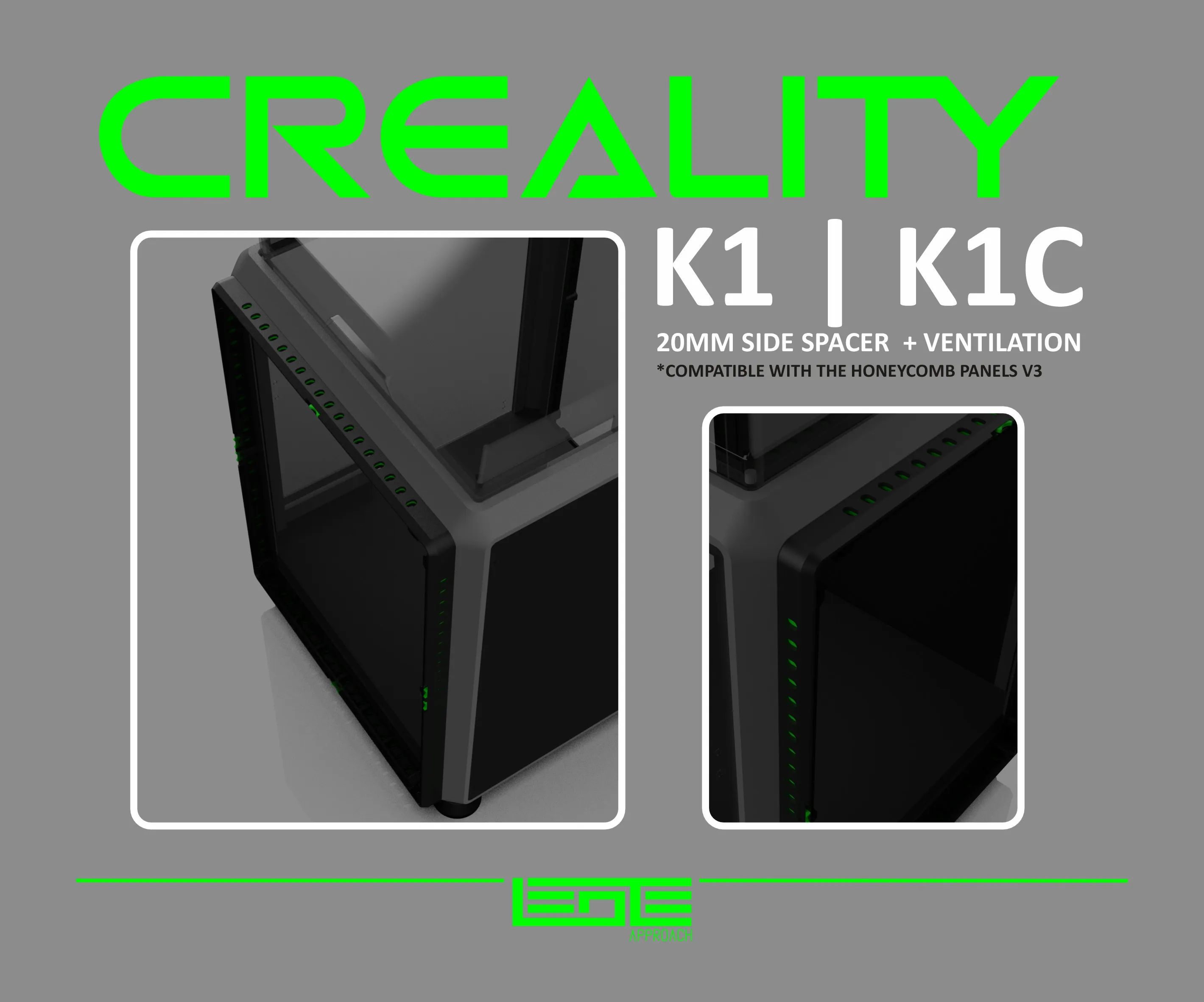 3D Printer Files | 3MF File | CREALITY K1|K1C|K1SE - 20mm SIDE SPACER ...