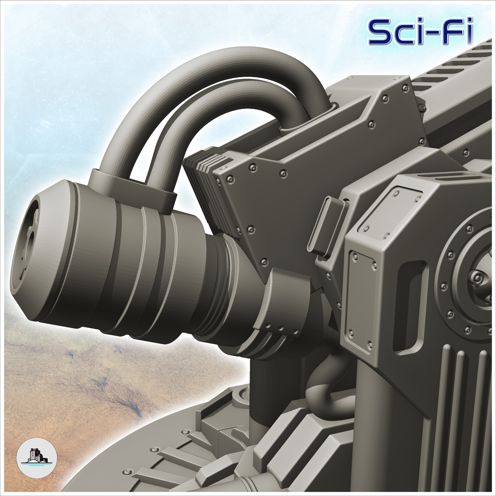 Crystal energy cannon - Terrain Scifi Science fiction SF | 3D models ...