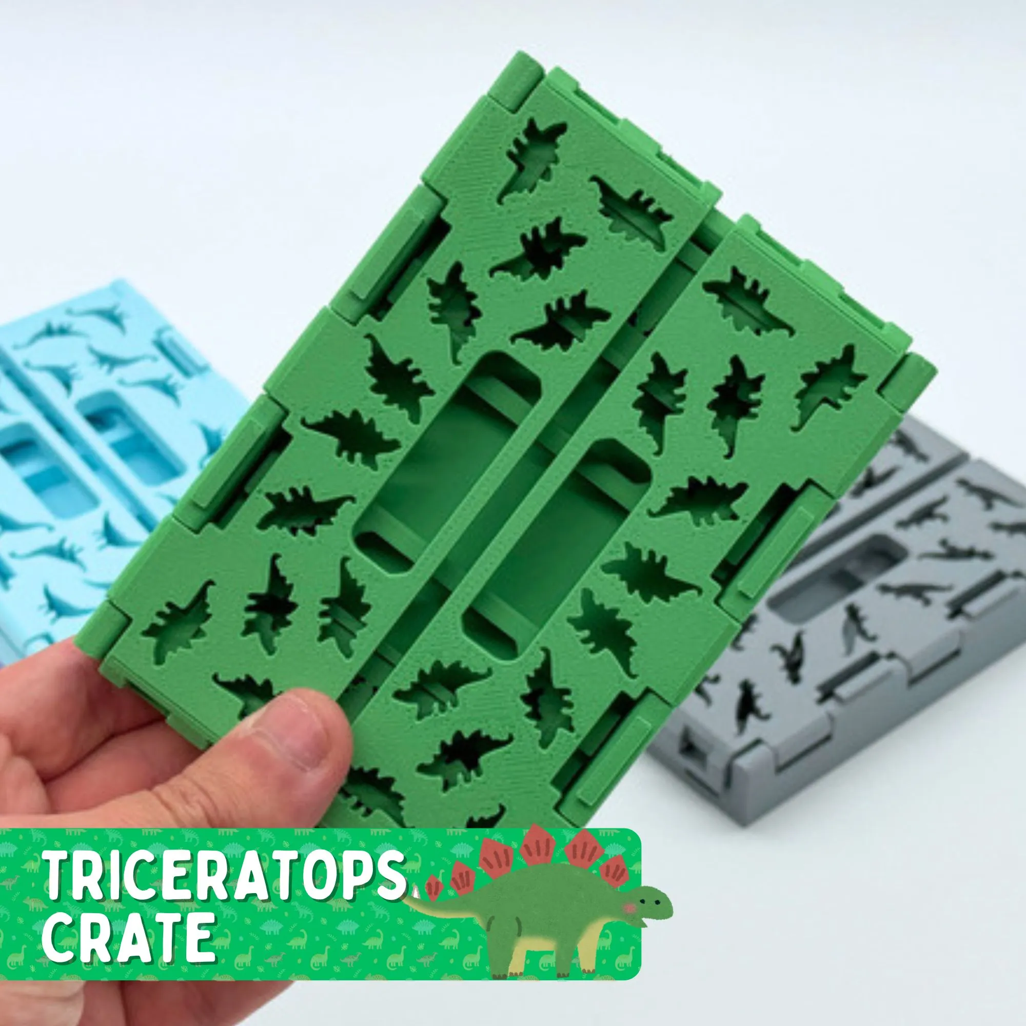 3D Printable Dino Crates (4 Different Variations) | 3D models download ...