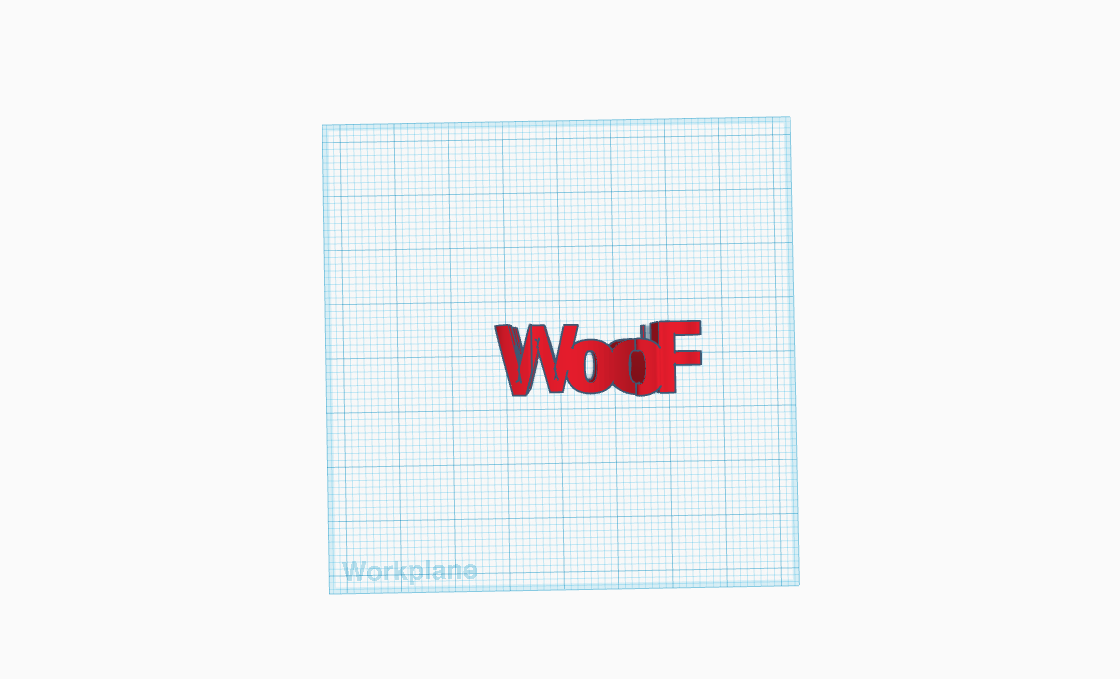 WOOF / Dog Text Flip | 3D models download | Creality Cloud