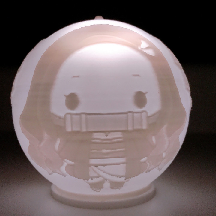 Lithophane Voice-activated sensor light-浮雕聲控感應燈_鬼滅之刃 | 3D modeller ...
