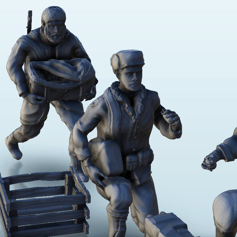Russian WW2 infantry section - terrain scenery USSR mini | 3D models ...