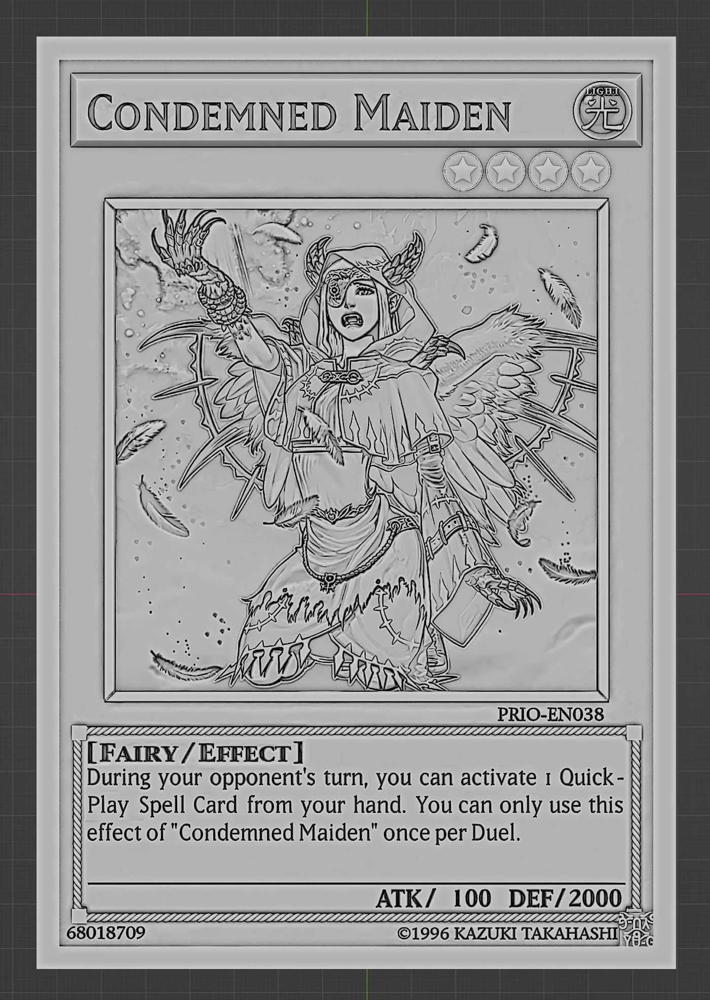 Free Other STL Download - Condemned Maiden - yu-gi-oh!by Wsonuchiha3D