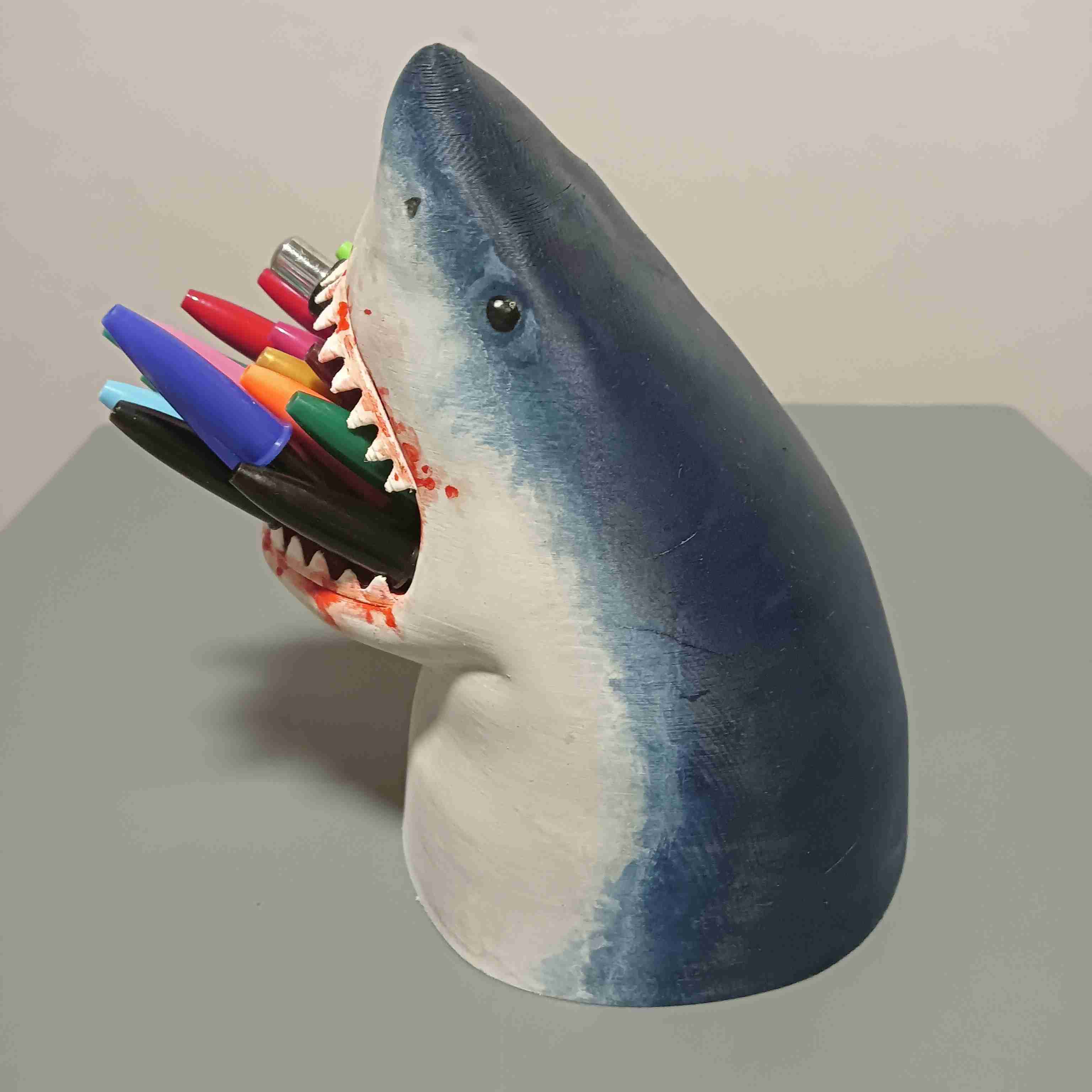 SHARK HEAD PENCIL HOLDER | 3D models download | Creality Cloud
