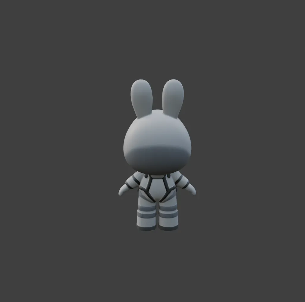 Characters & Creatures STL Download - Astro Rabbit Empty Insideby ...