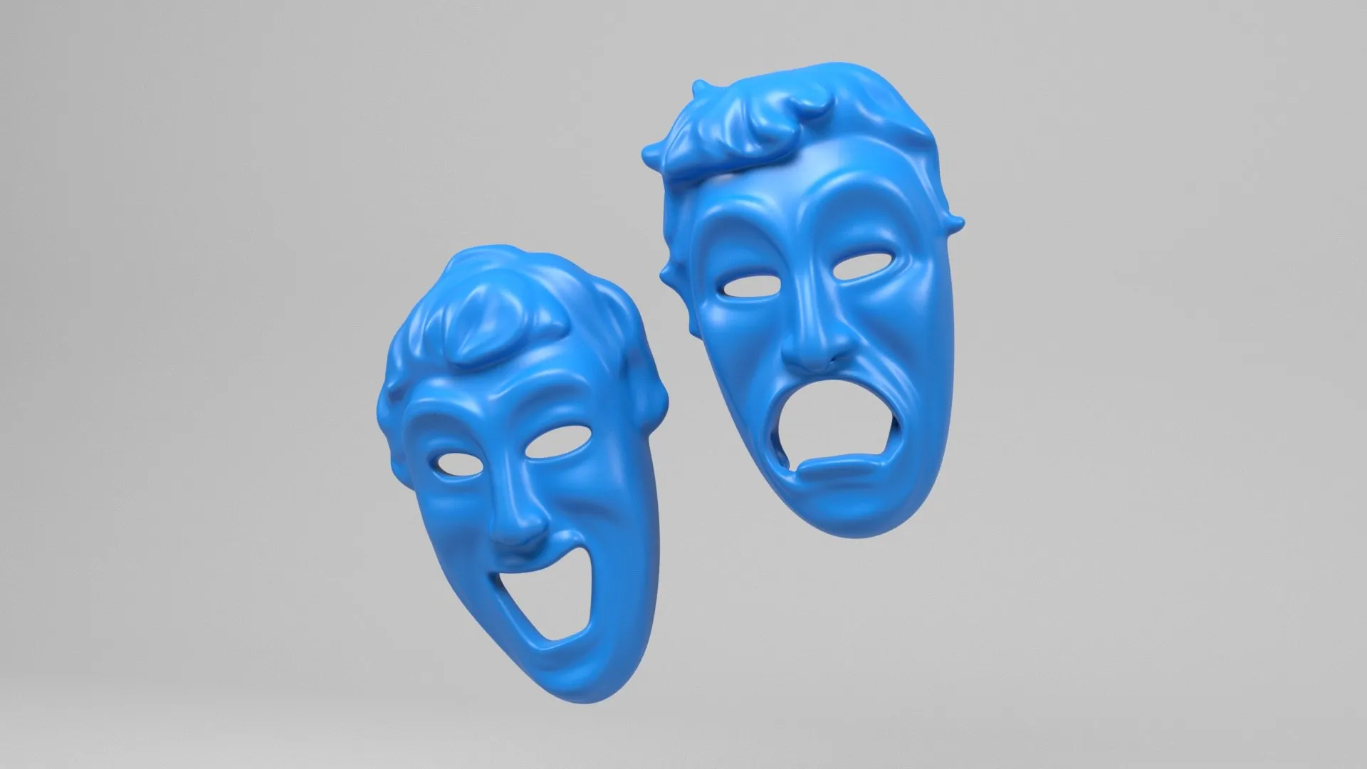 Sculptures & Artworks STL Download - Greek masksby 3D Everything