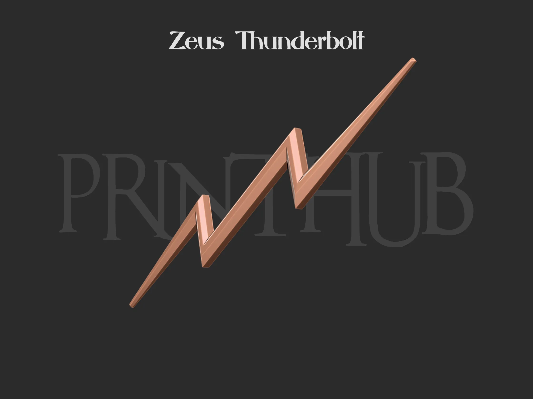 Sculptures & Artworks STL Download - Zeus Thunderbolt 3d print modelby Printhub