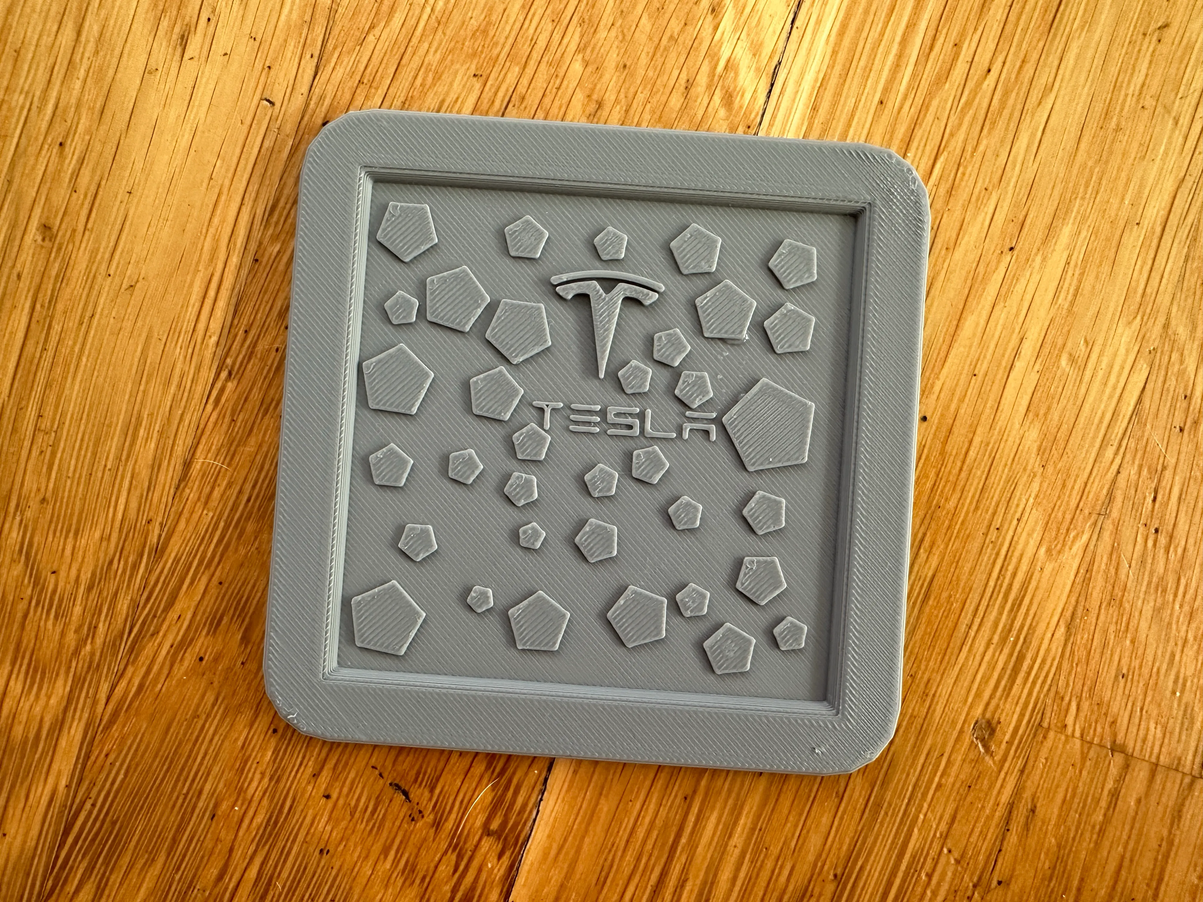 Home Decorations & Ornaments STL Download - TESLA CUP COASTER SQUAREby ...